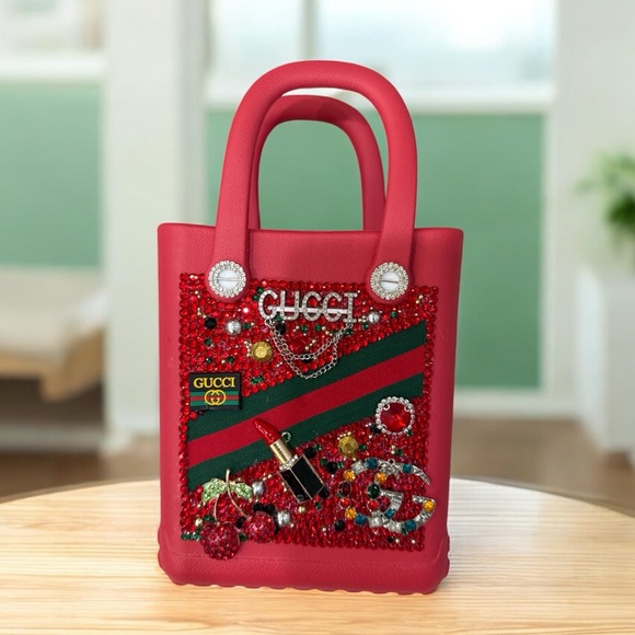 Bags | Custom Made Bedazzled Small Tote | Poshmark